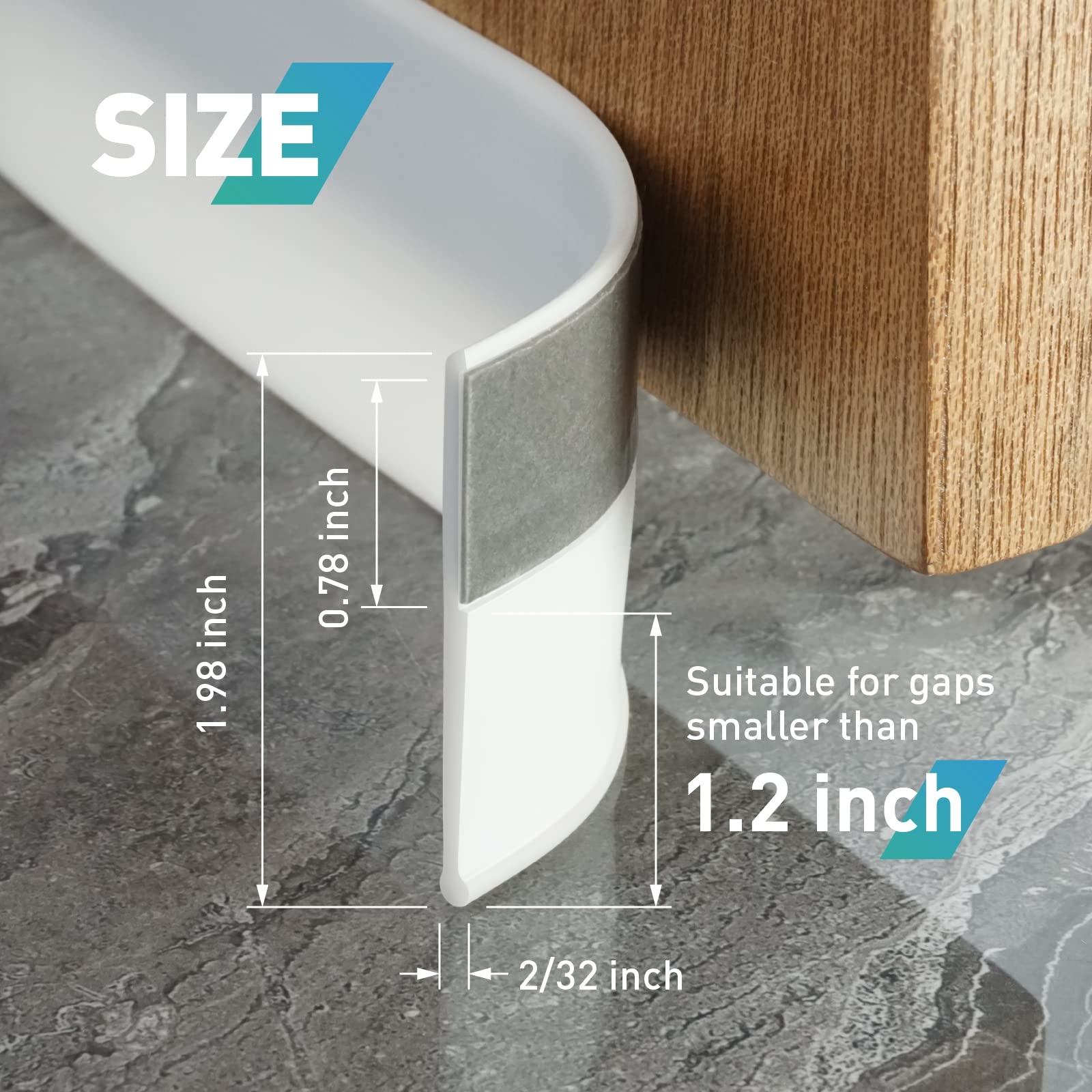 Snapklik.com : Door Draft Stopper, 32Ft Cuttable Door Sweep For ...