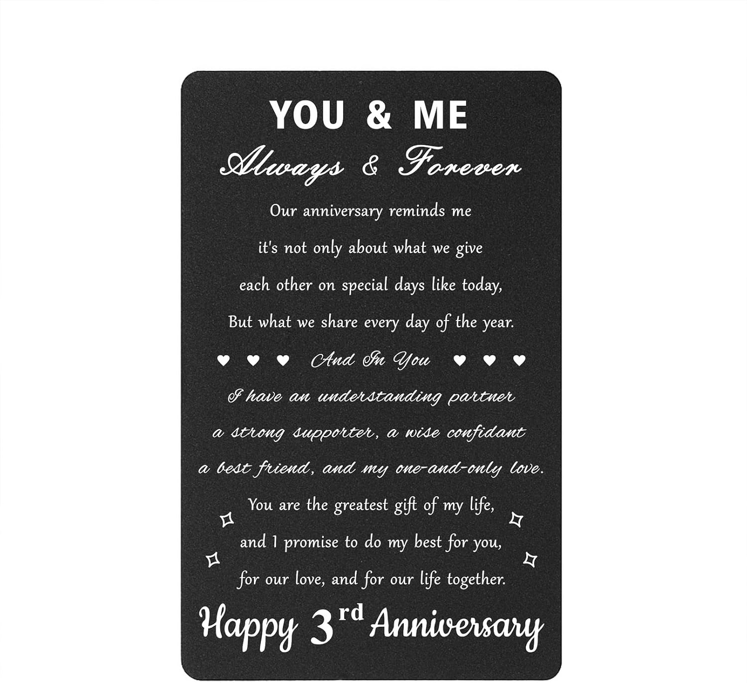 Amazon.com : 3 Year Anniversary Card Gifts for Him - 3rd Anniversary ...