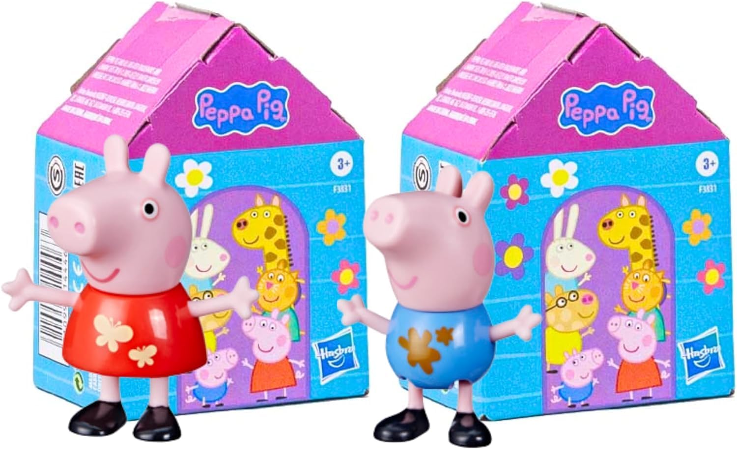Peppa Pig 3" 8cm Poseable Articulated Blind Box Figure Twin Packs ...
