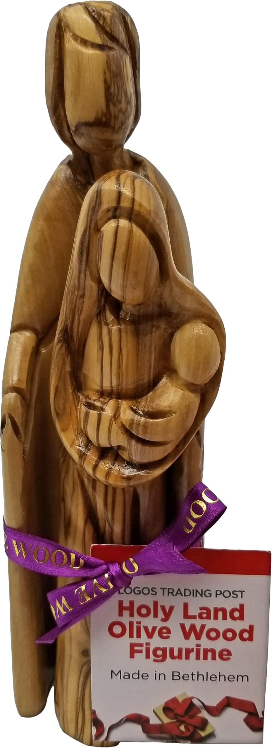 Amazon.com: Zuluf 6.8" Holy Family Statue - Olive Wood Nativity ...