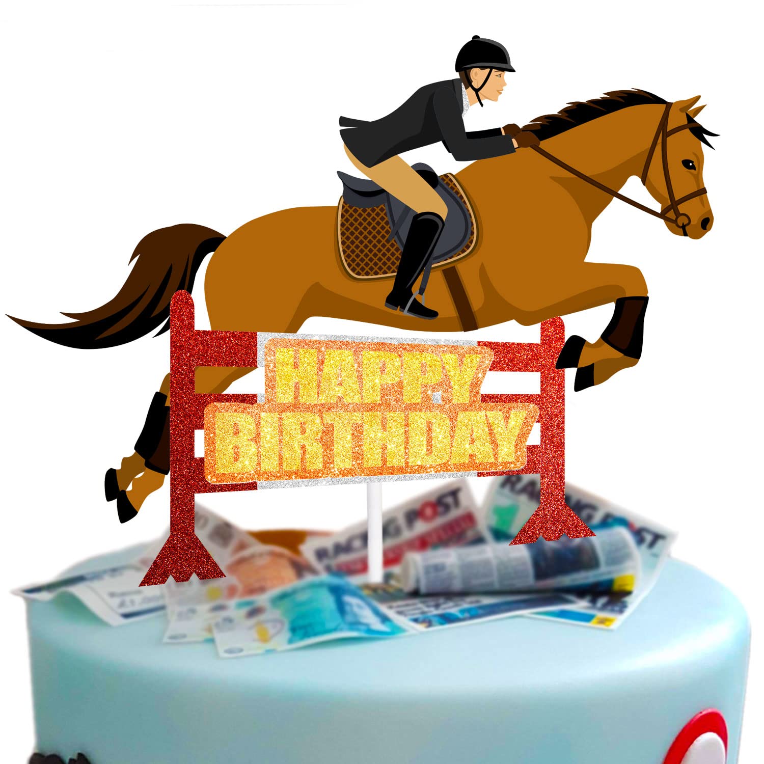 Horse Jumping Cakes Horse Jumping Cake Topper With Name And Age