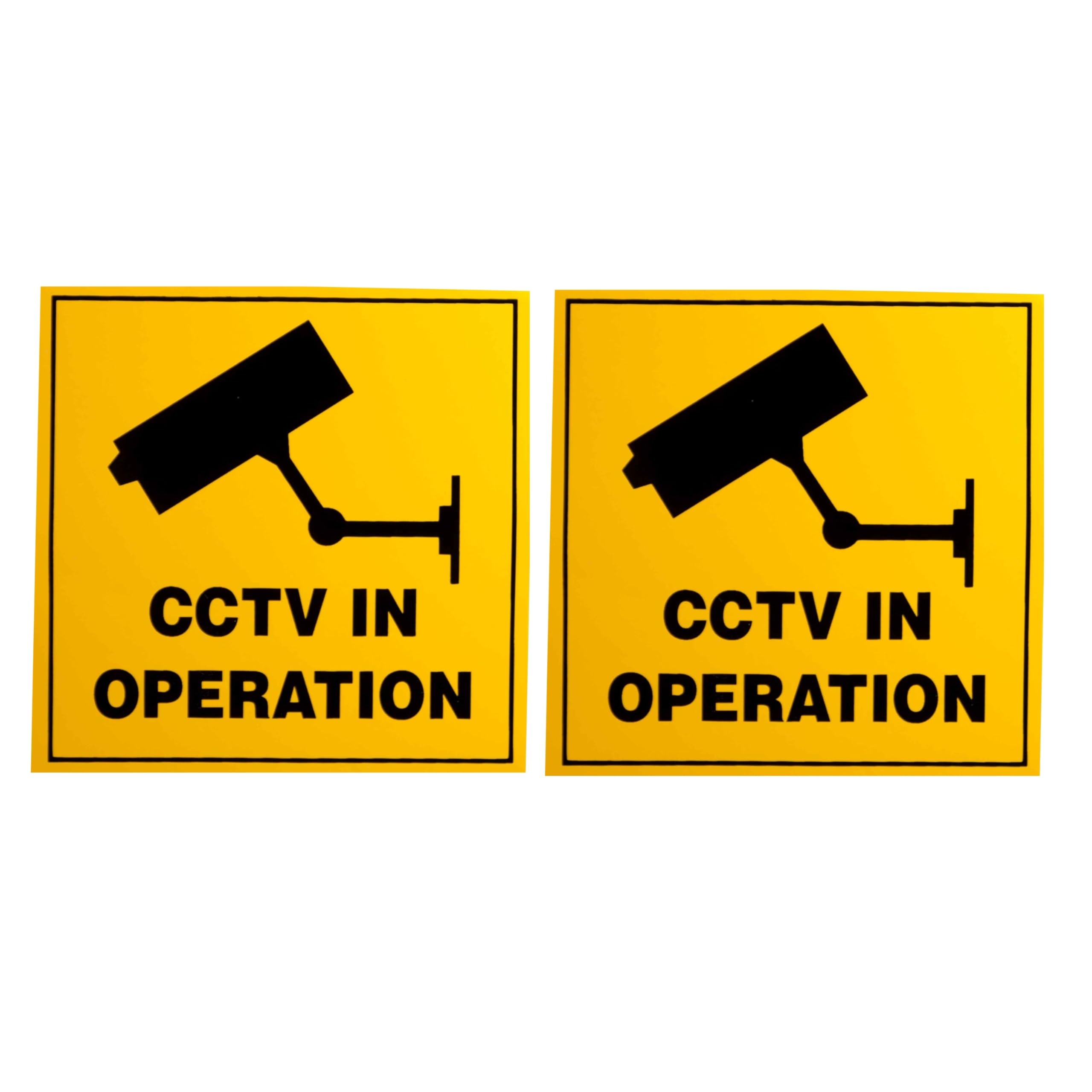 Tek Automotive CCTV in Operation Sign Sticker Twin Pack 10x10cm Small ...