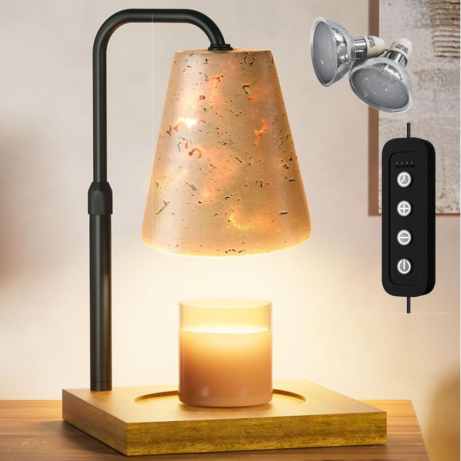 Amazon.com: Candle Warmer Lamp with Timer, Dimmable Adjustable Height ...