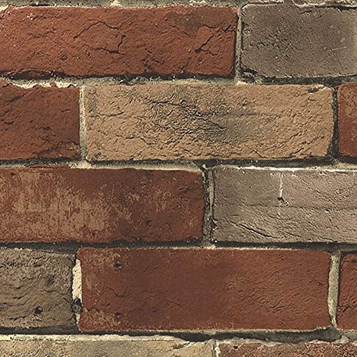 Wallpaper Faux Smooth Rust Tuscan Brick Wall, Looks Real Up! - Wood ...