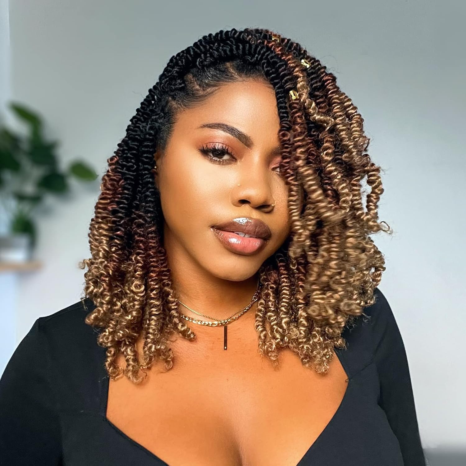Amazon.com : Toyotress Bob Spring Twist Hair - 10 Inch 7 Packs Ombre ...
