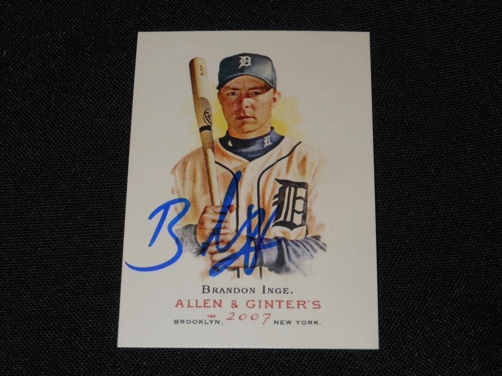 Tigers Brandon Inge Signed 2007 Allen & Ginter Autograph Card #279 ...