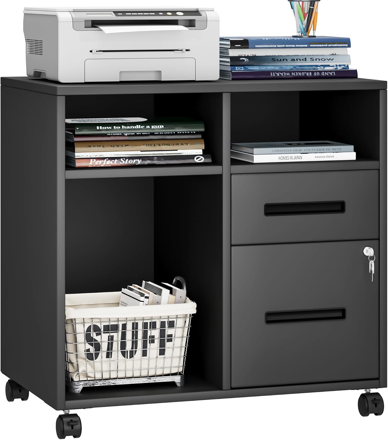 Amazon.com: YITAHOME 2-Drawer Lateral File Cabinet, Office Metal ...