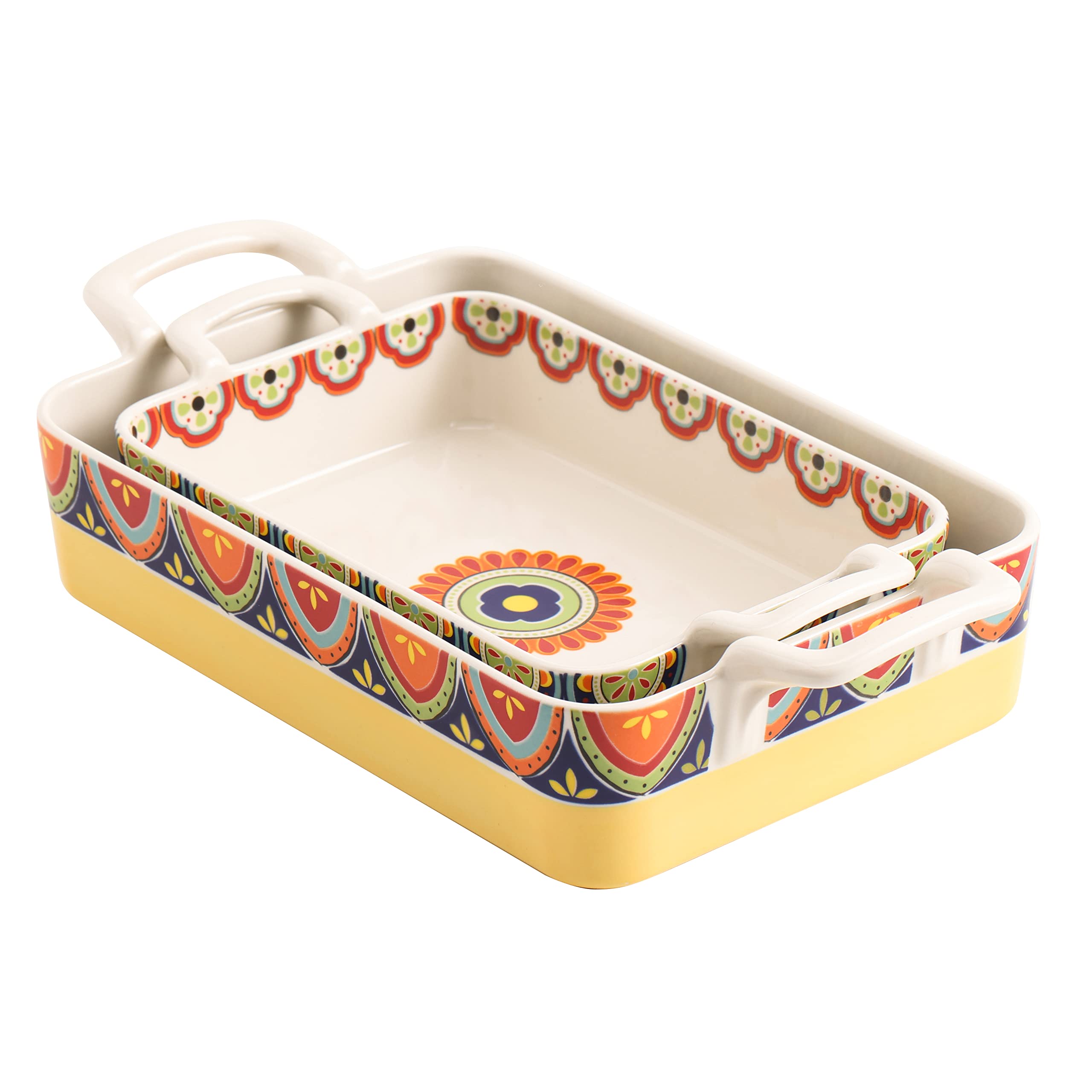 Bico Tunisian Stoneware Baking Dish Set, Set of 2, Large & Medium ...