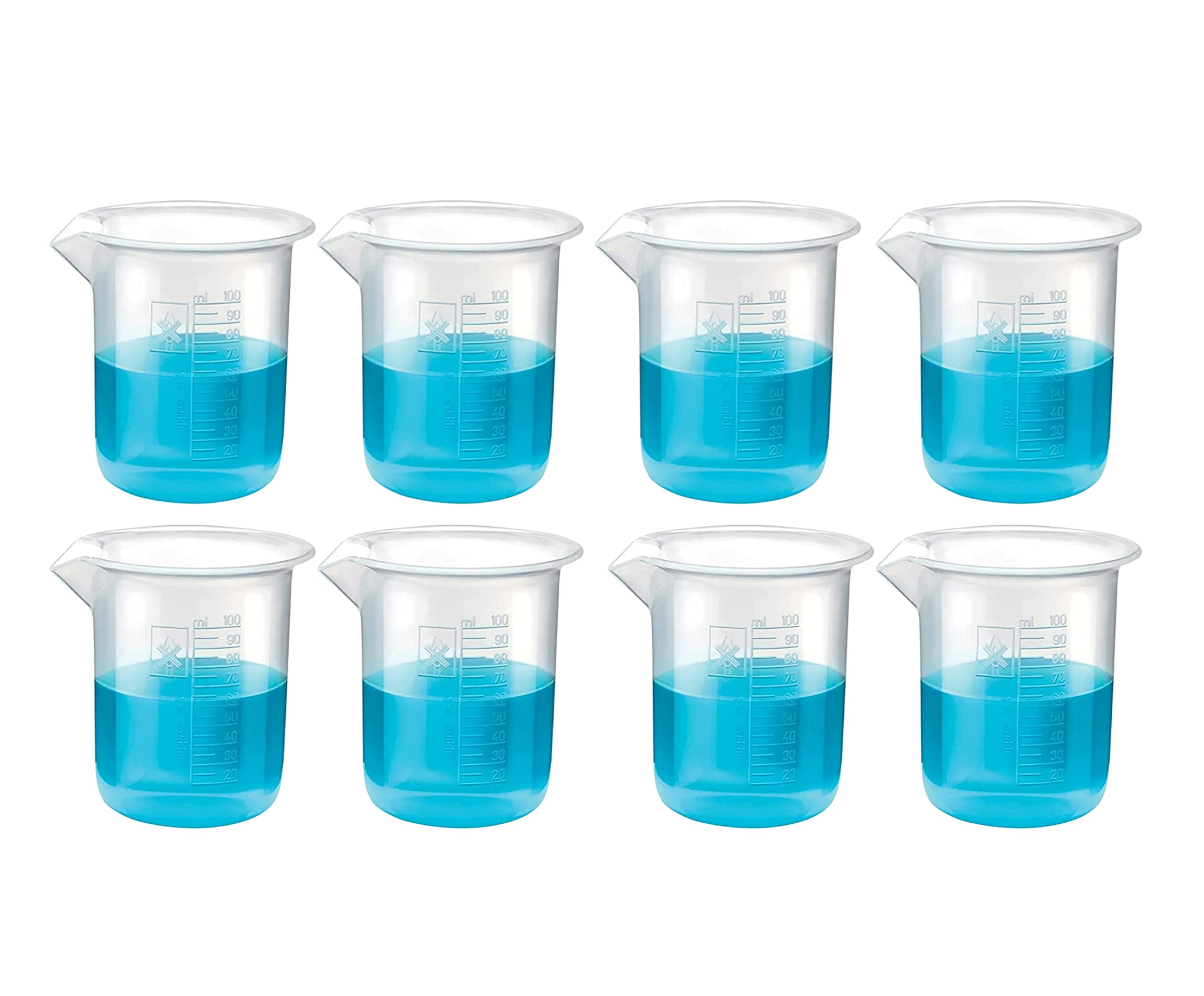 Buy ECNEICS Plastic Beakers Plastic Graduated Cups Clear Multipurpose ...