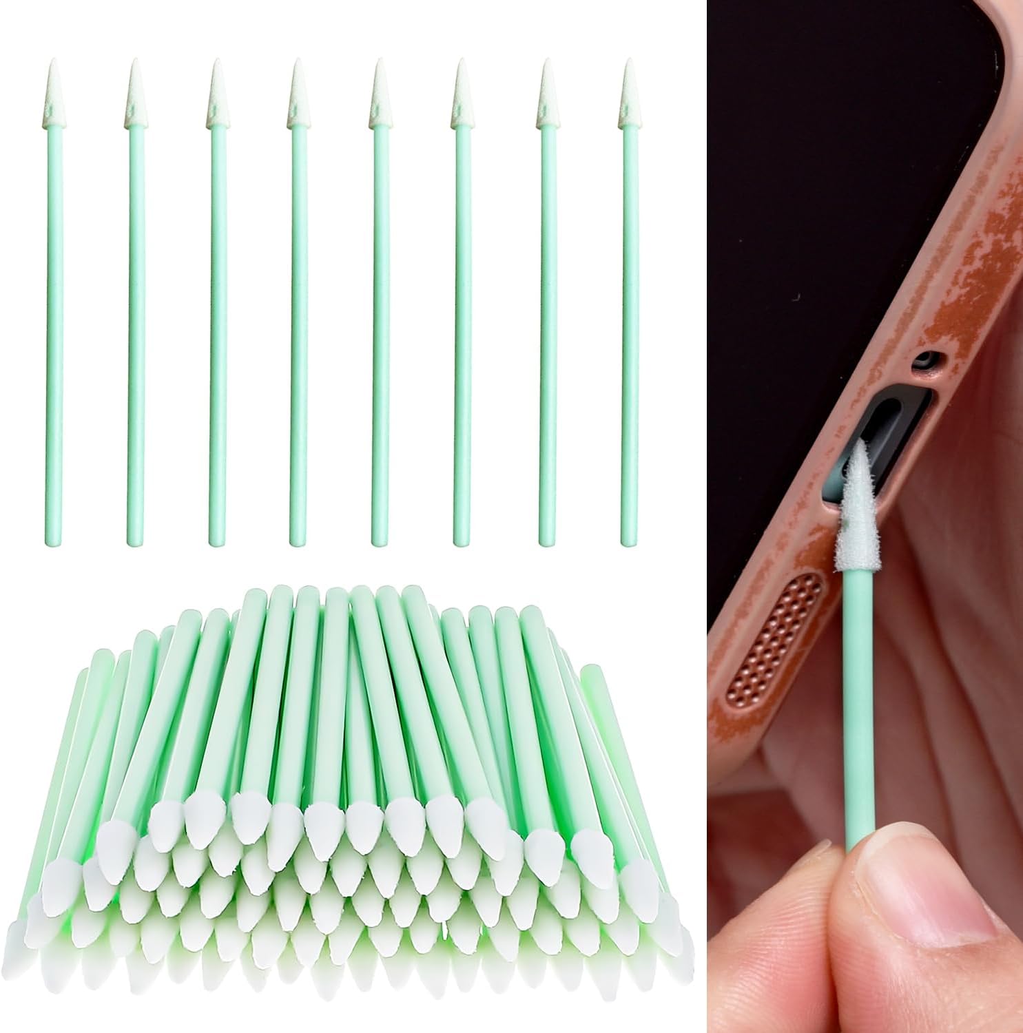Foam Cleaning Swabs Dust Free Foam Swab Anti-Static Swabs Foam Tapered ...