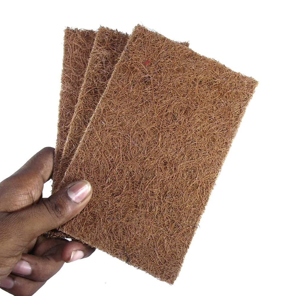 ECO LAND® Coconut Scrubber - Coconut Scrubber for Dishes - Coconut Coir ...