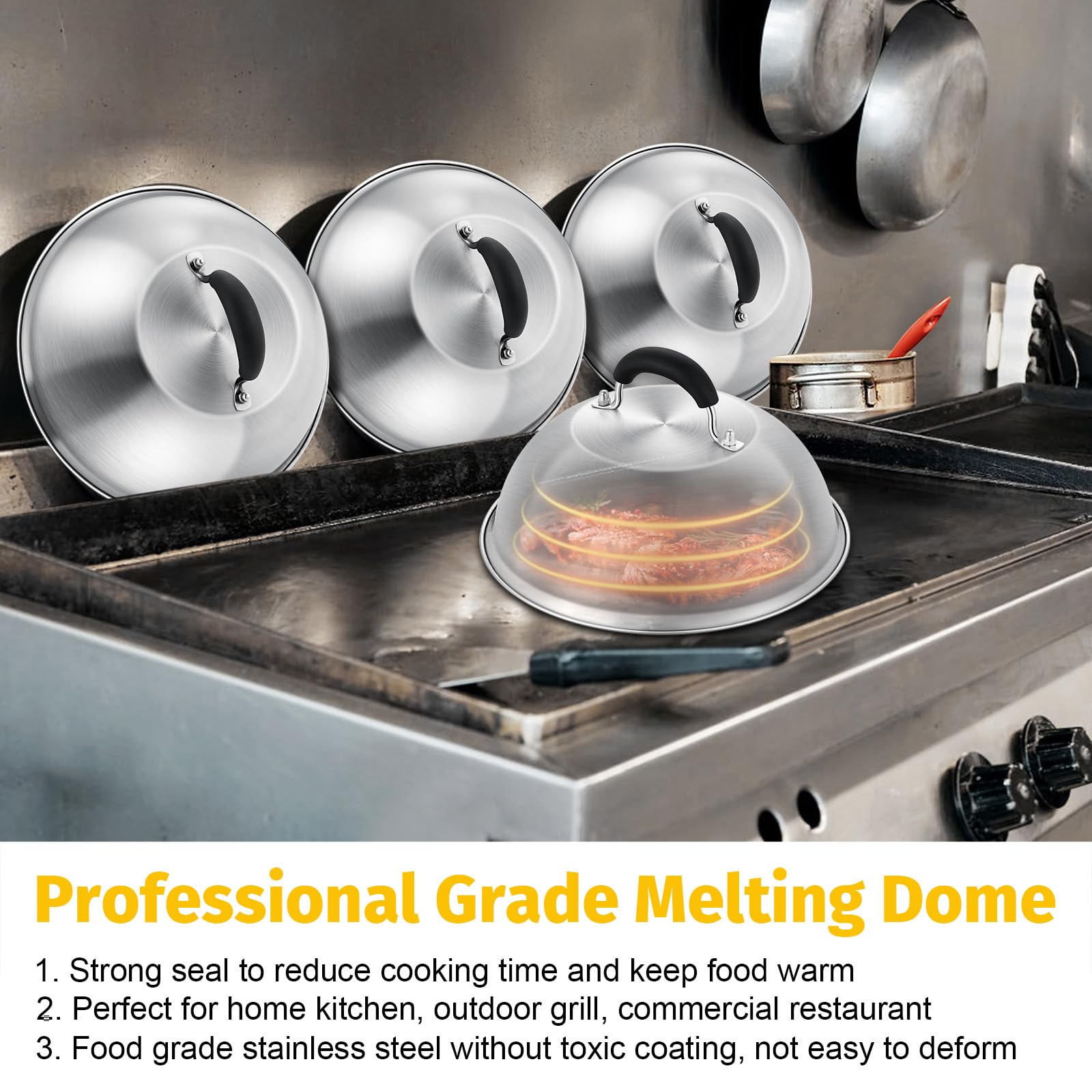 Snapklik.com : 9.8 Inch Melting Dome, Leonyo 4 Pack Basting Cover For ...