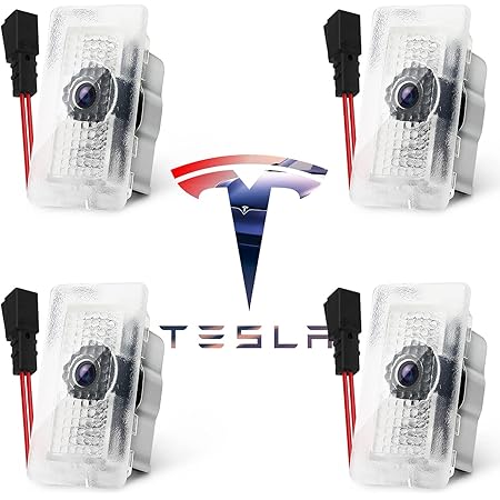 Amazon.com: KVR for Tesla Door Logo Projector Lights, Fadeless HD ...