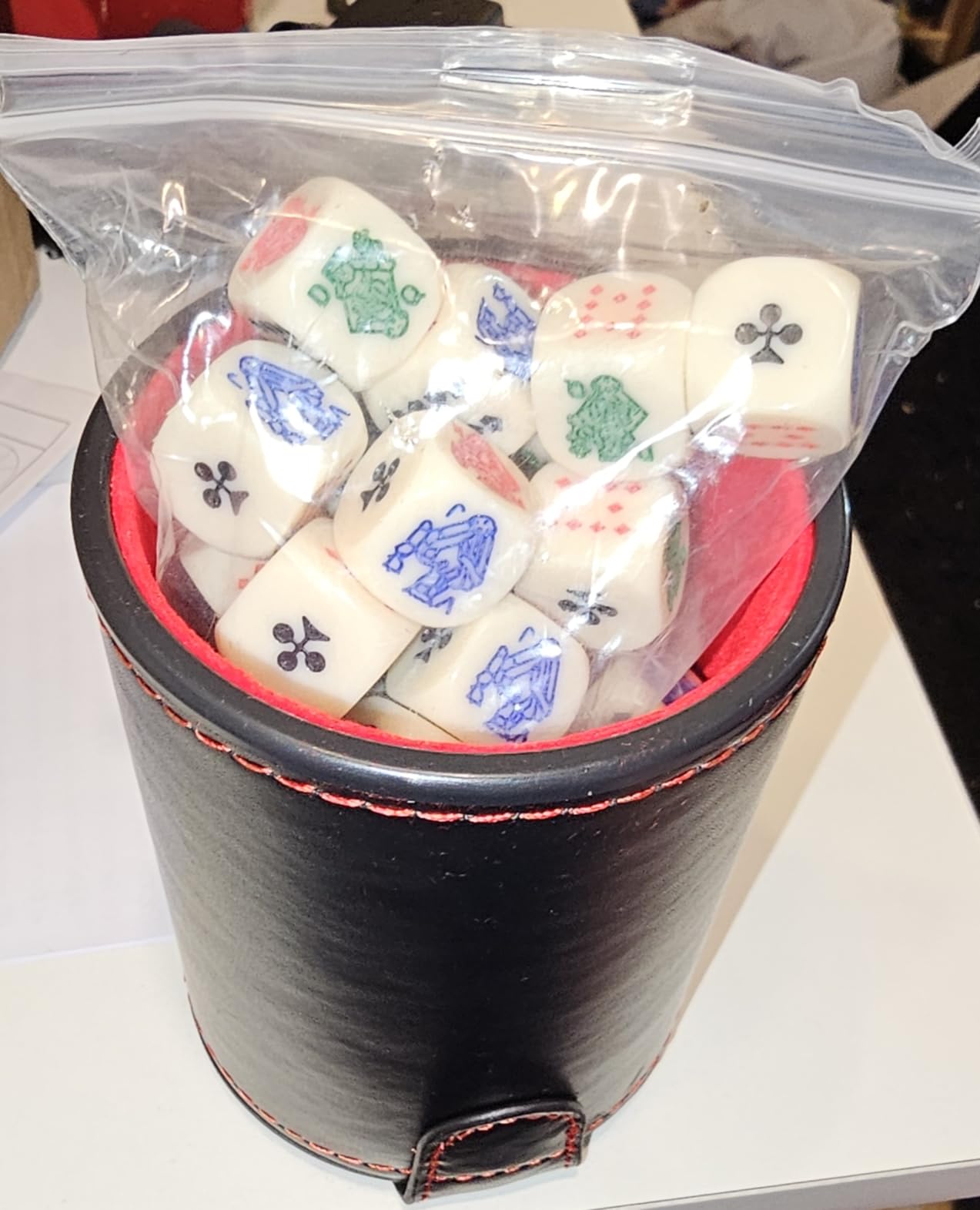 Amazon.com: Liliful Leather Dice Cup Sets with Storage and 16 mm 6 ...