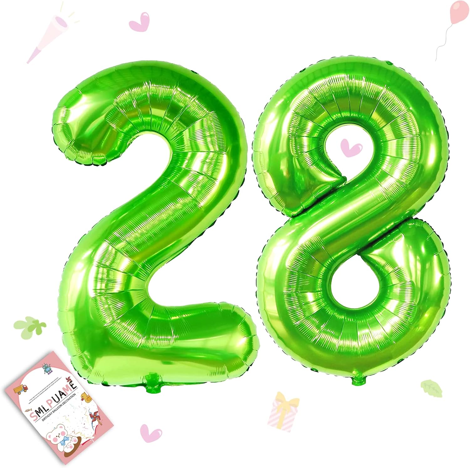Amazon.com: Smlpuame 40 inch Number Balloon 0-9 Green Large Number 28 ...
