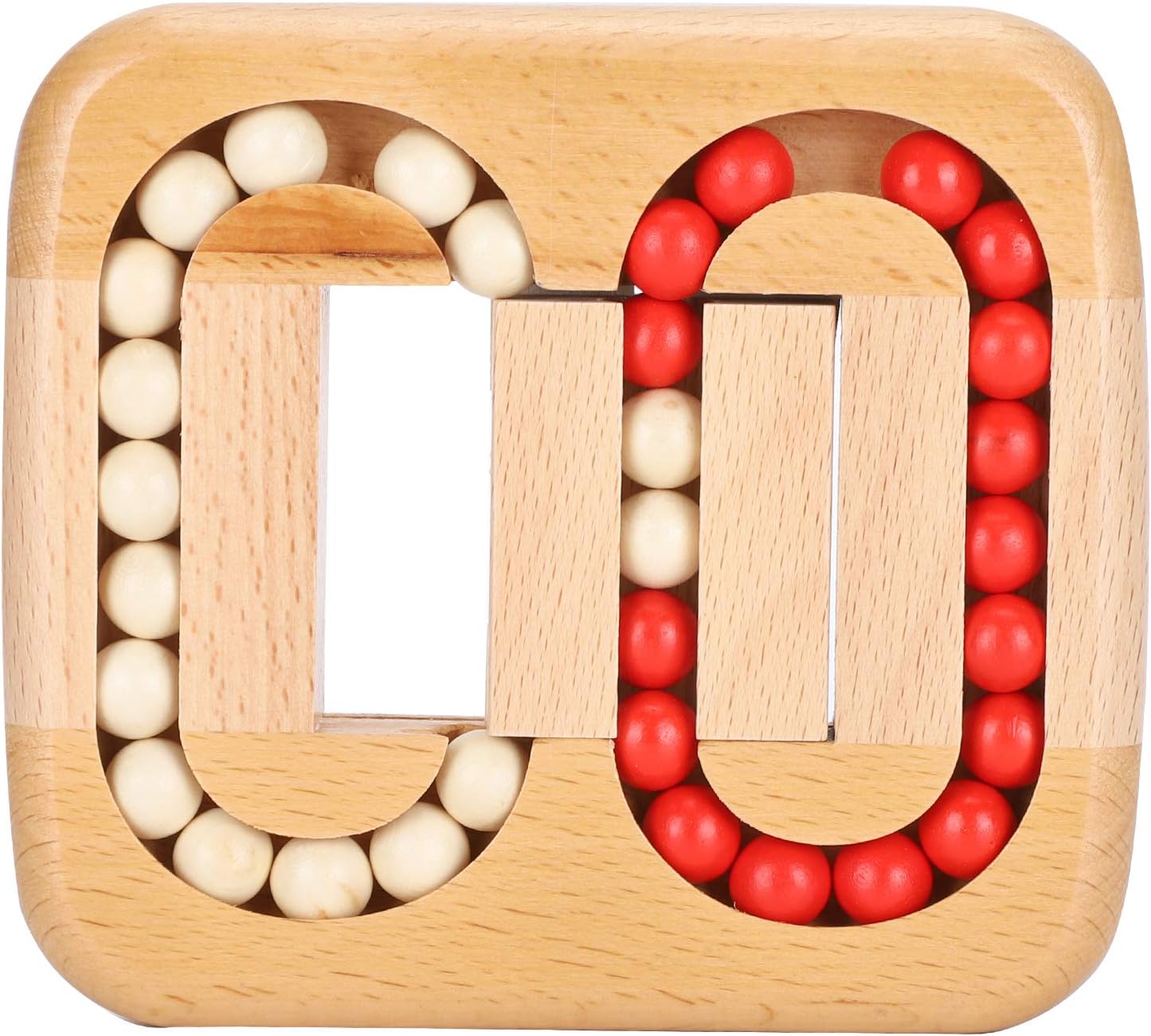 Träboll Labyrint Leksak Boll Labyrint Spel Trä Platt Boll Leksak Trä IQ ...