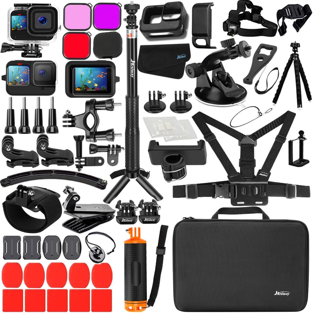 Amazon.com : 62 in 1 Accessories Starter Kit Compatible with AKASO ...