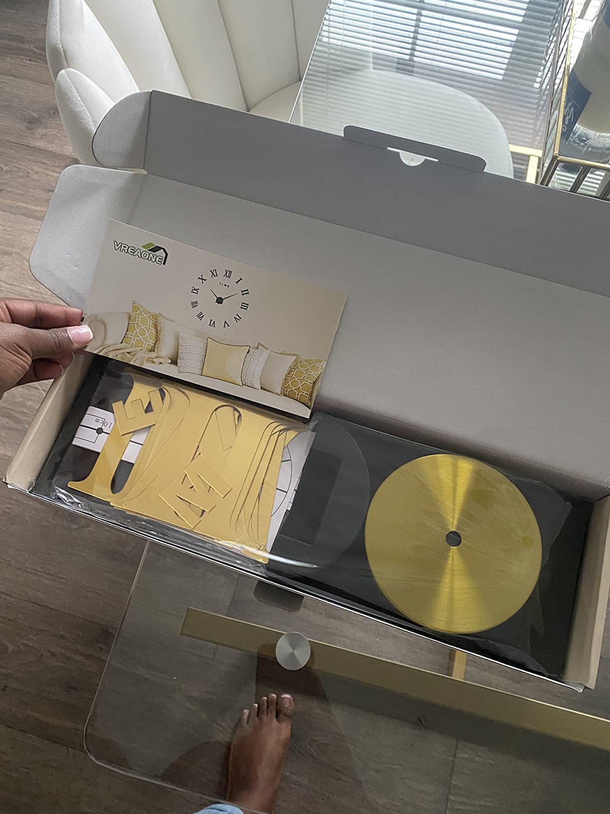 $5/mo - Finance VREAONE Large 3D DIY Wall Clock, Giant Roman Numerals ...