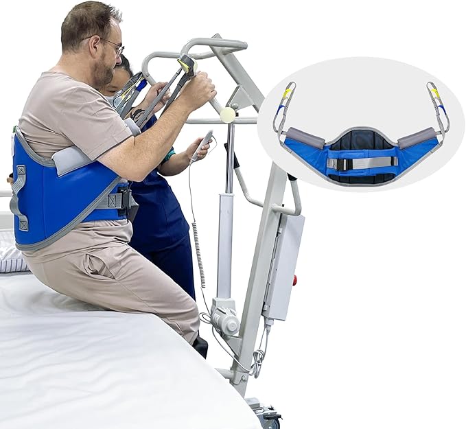EZ Assistive Sit to Stand Lift Sling, Patient Aid Padded and Stand Assist Sling with Back ...