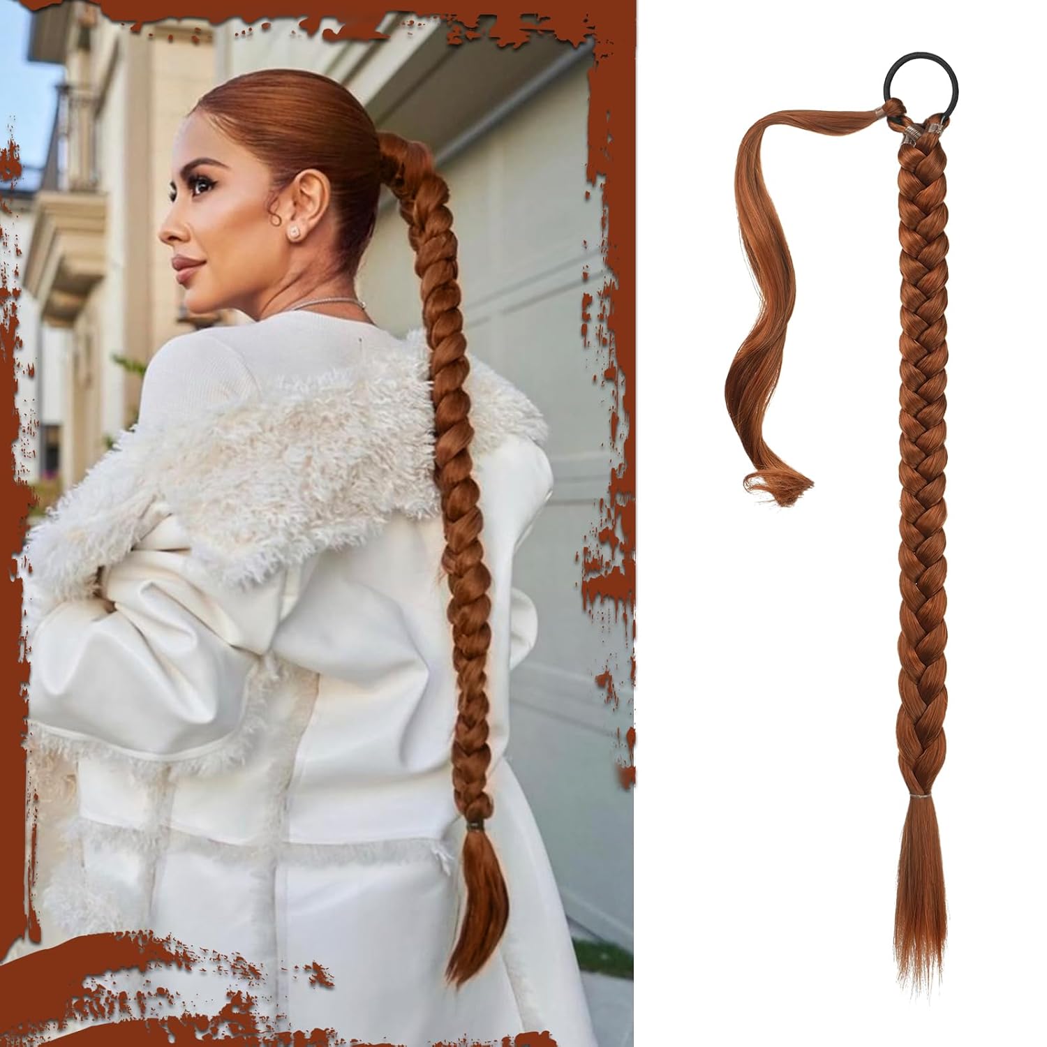 Amazon.com : Sofeiyan Long Braid Ponytail Extension with Hair Tie ...