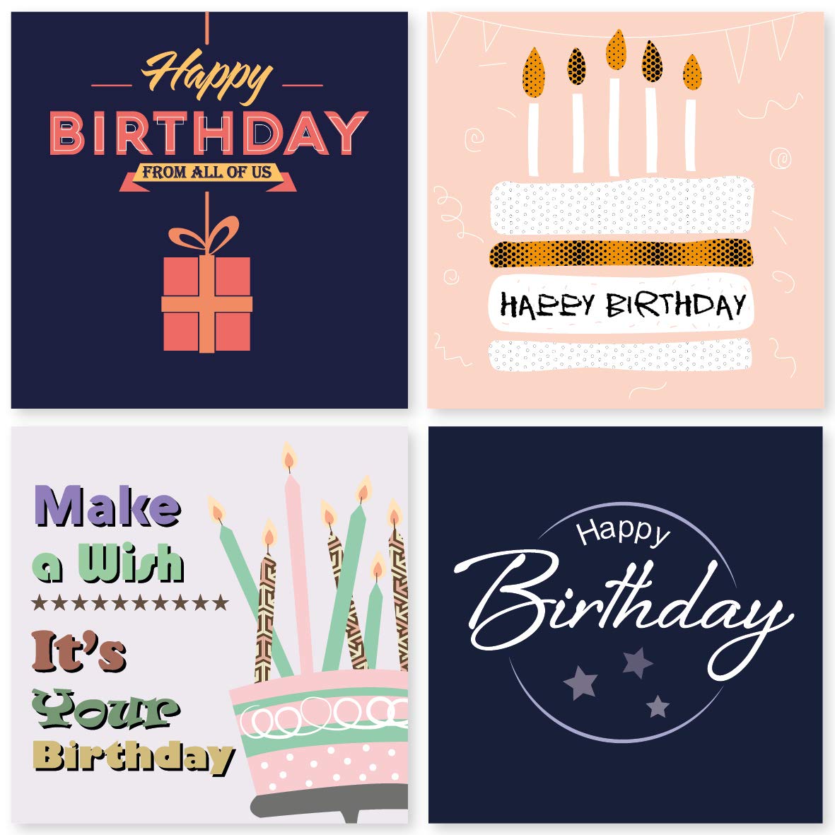 Birthday Cards Multipack of 24. Each Birthday Card box includes 24 ...