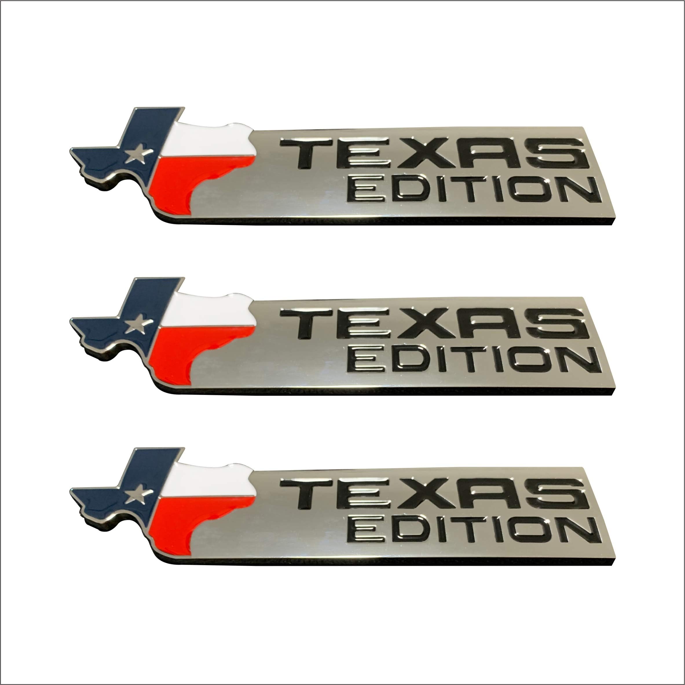 Amazon.com: Muzzys (SET OF TWO) CHROME and BLACK Texas Edition 3M Stick ...