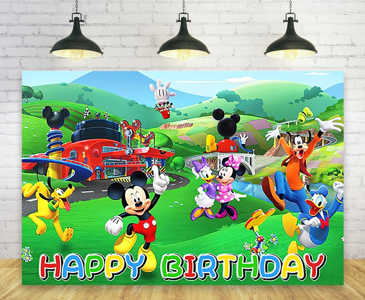 Amazon.com : Basifoto Mickey Mouse Clubhouse Backdrop for Birthday ...