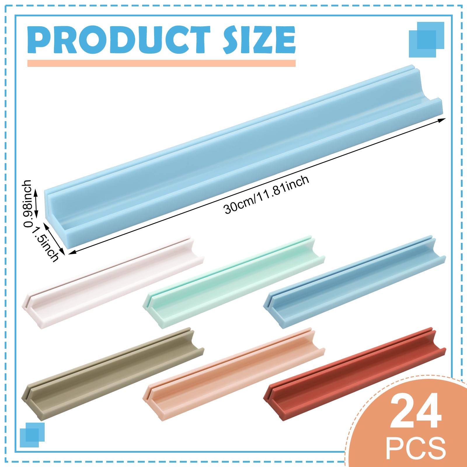 Snapklik.com : Jetec 24 Pcs Classroom Desk Name Plates Holder Index ...