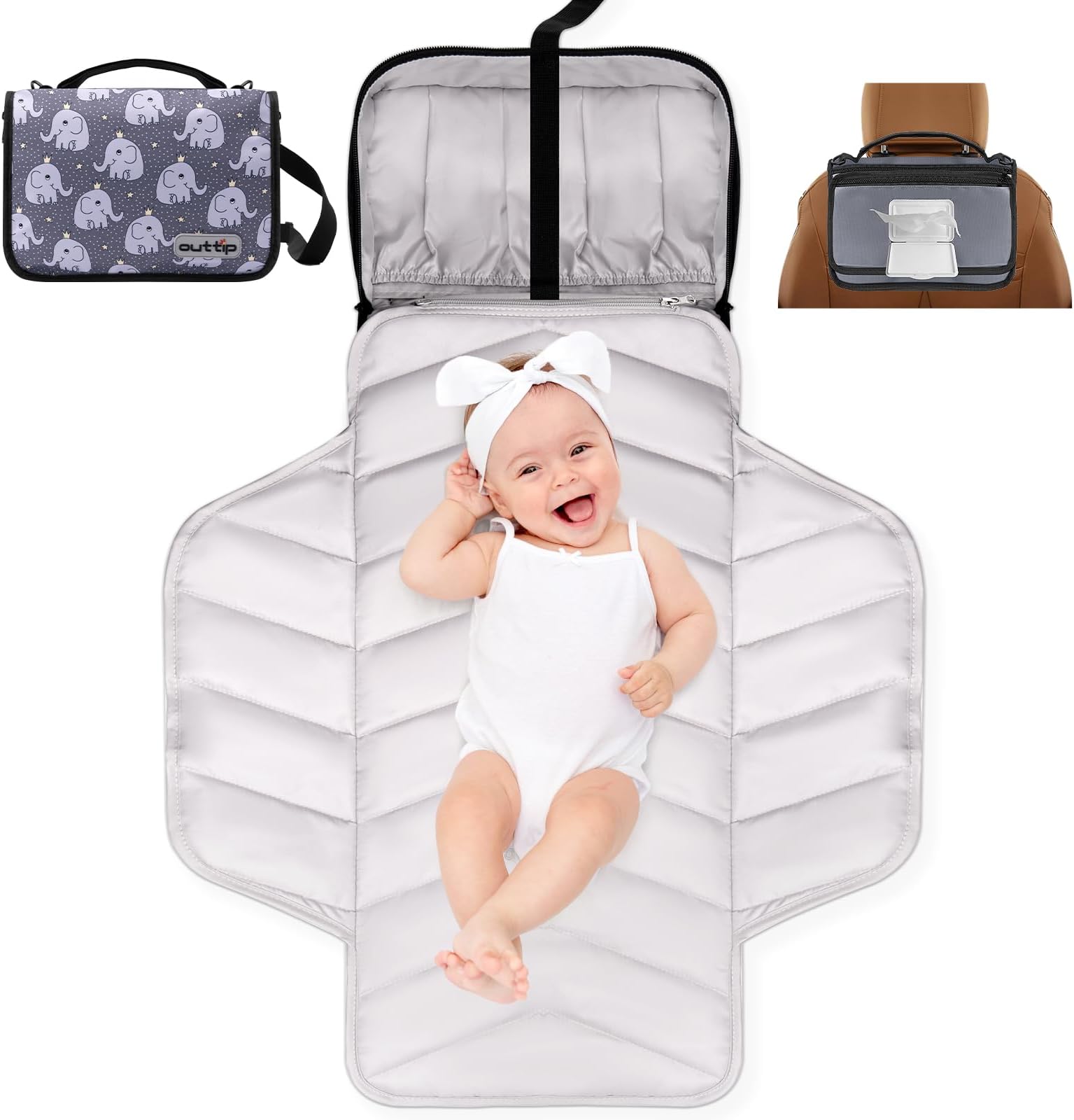 Amazon.com : Kiddibean Clutch Diaper Changing Pad - Waterproof Baby ...