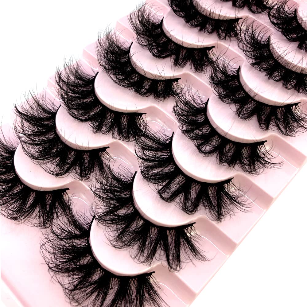 Eyelashes Natural Faux Mink Lashes Cat Eye 6D Fluffy Eyelash Dramatic ...