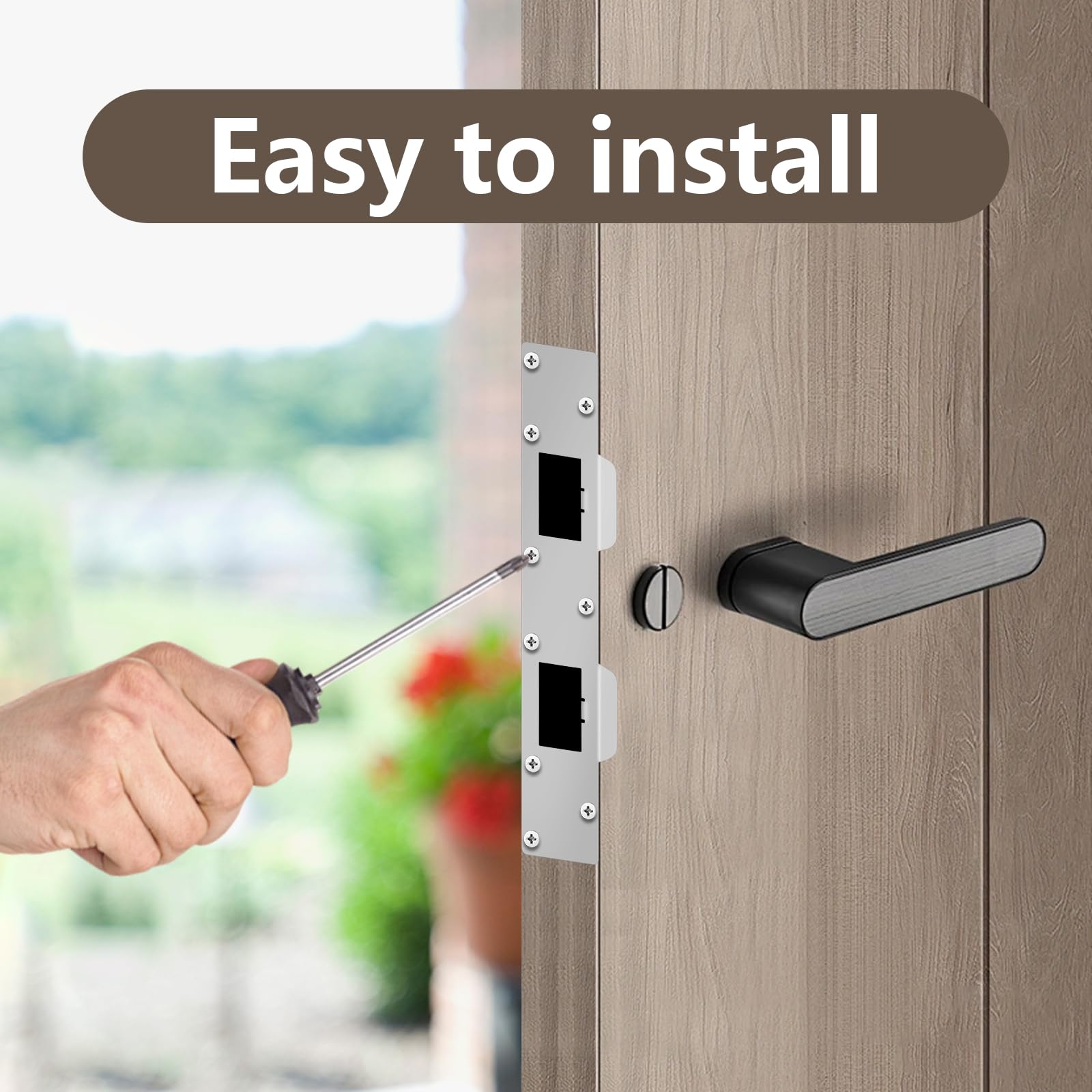 Snapklik.com : Double Holes Latch Reinforcement Plate Heavy Duty ...