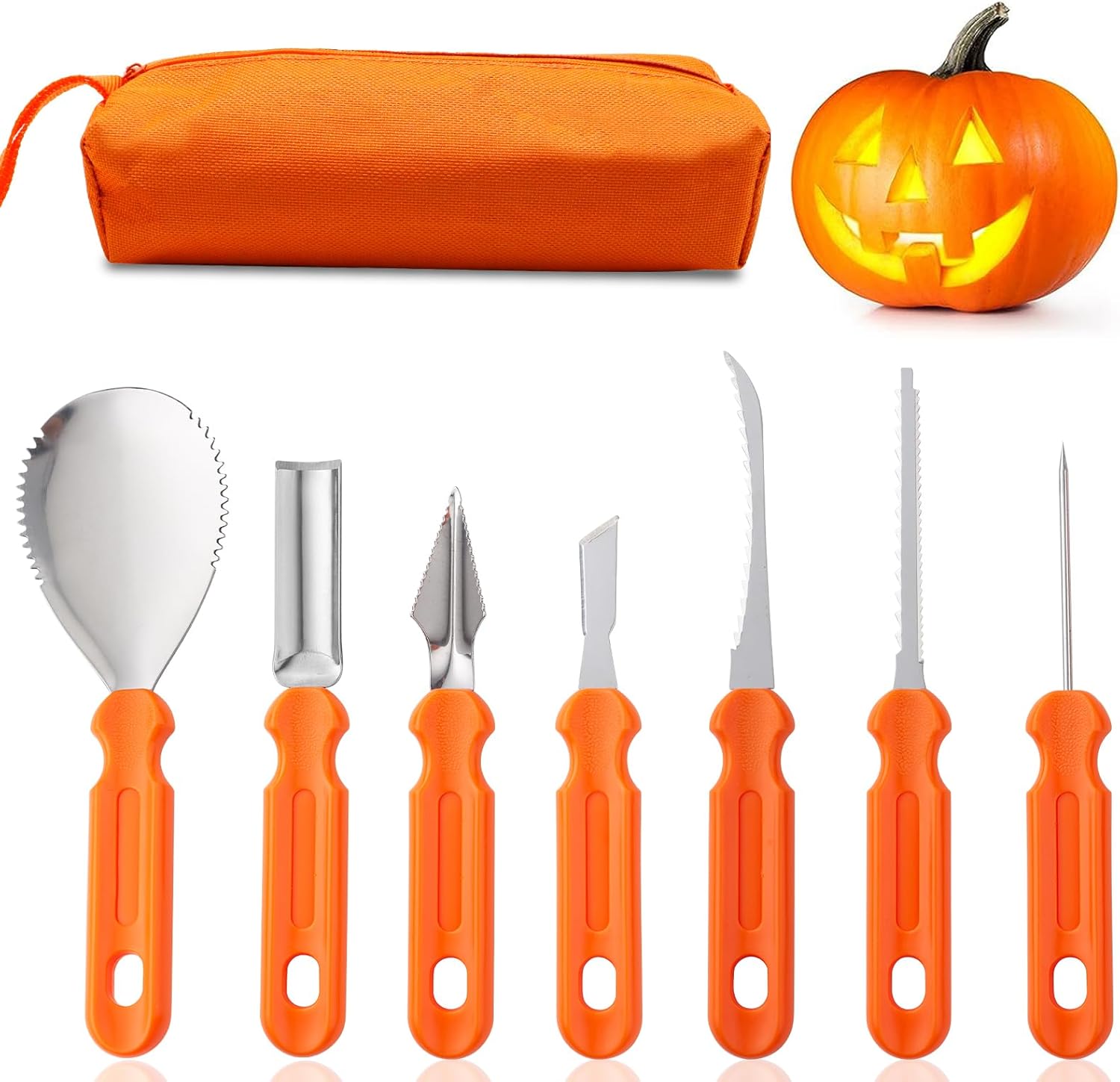 Amazon.com: NWESTUN Halloween Pumpkin Carving Kit Tools, Professional ...
