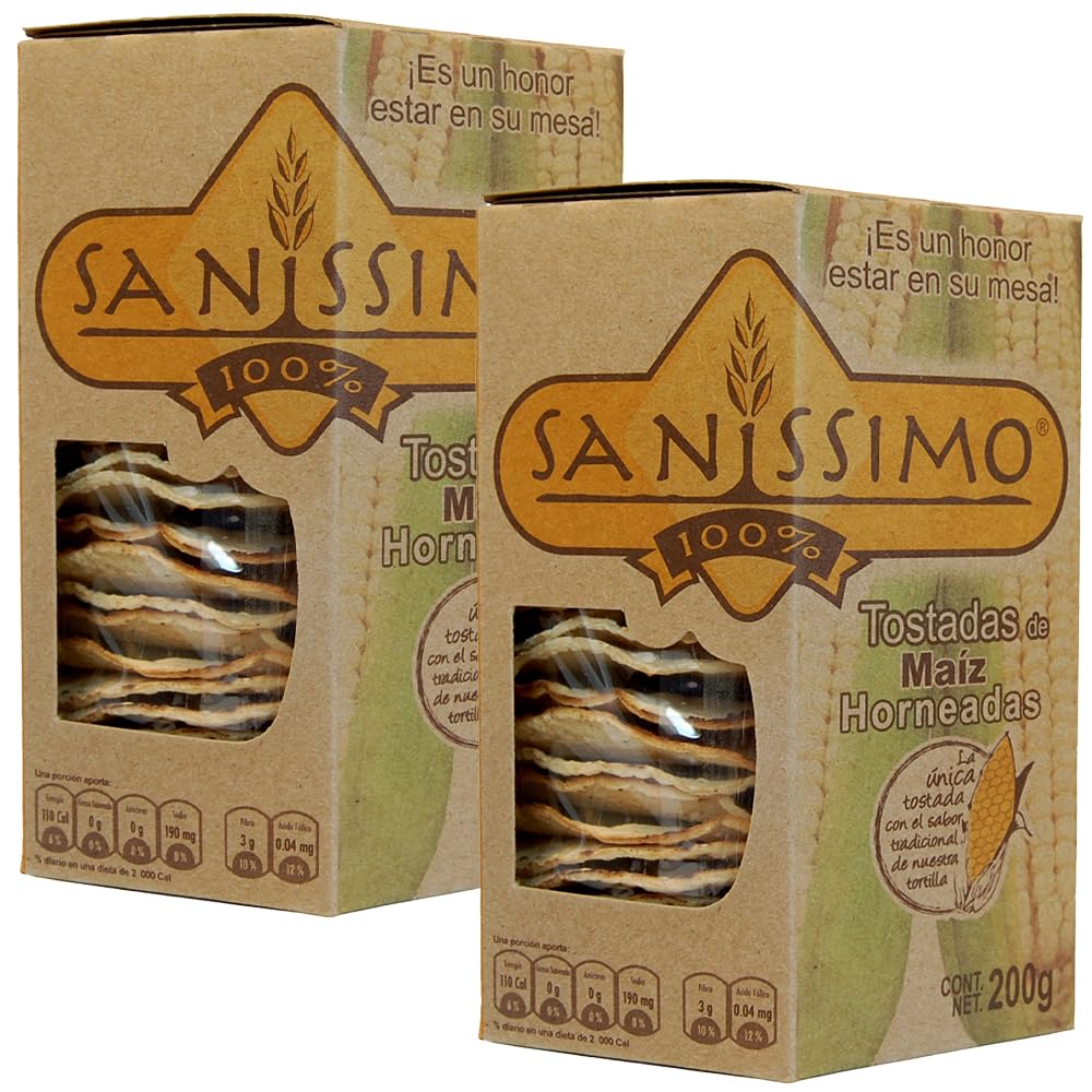 Sanissimo Tostadas 216g (Pack 2) / Mexican Crispy Corn Tortillas ...
