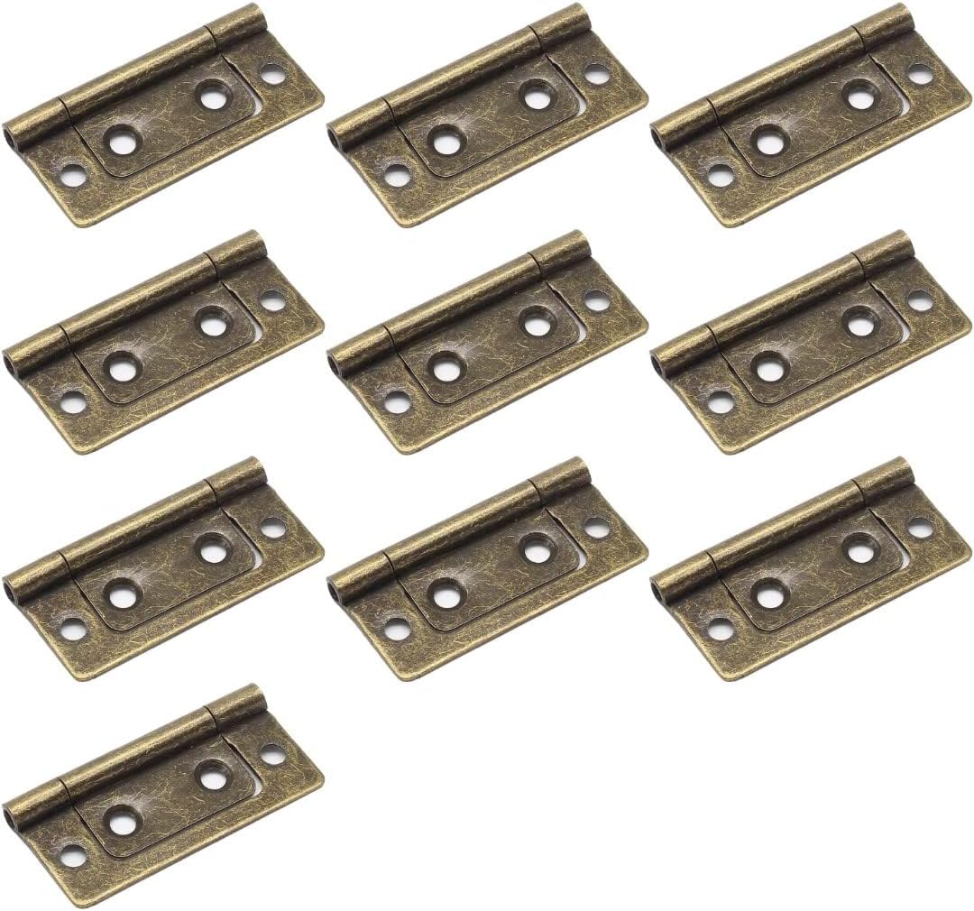 Bronze Non-Mortise Door Hinges 10-Pack, 2" x 0.9" - Amazon.com