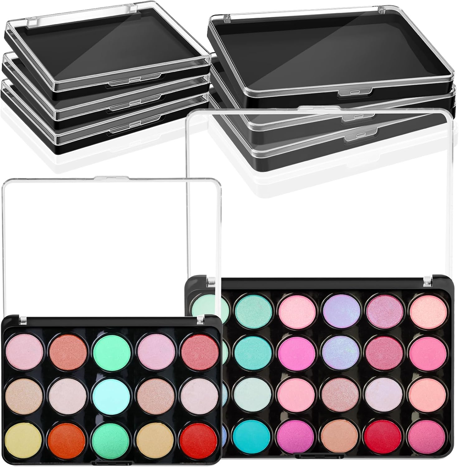 Amazon.com: Ziliny 6 Pcs Empty Magnetic Makeup Palette with Clear Top ...