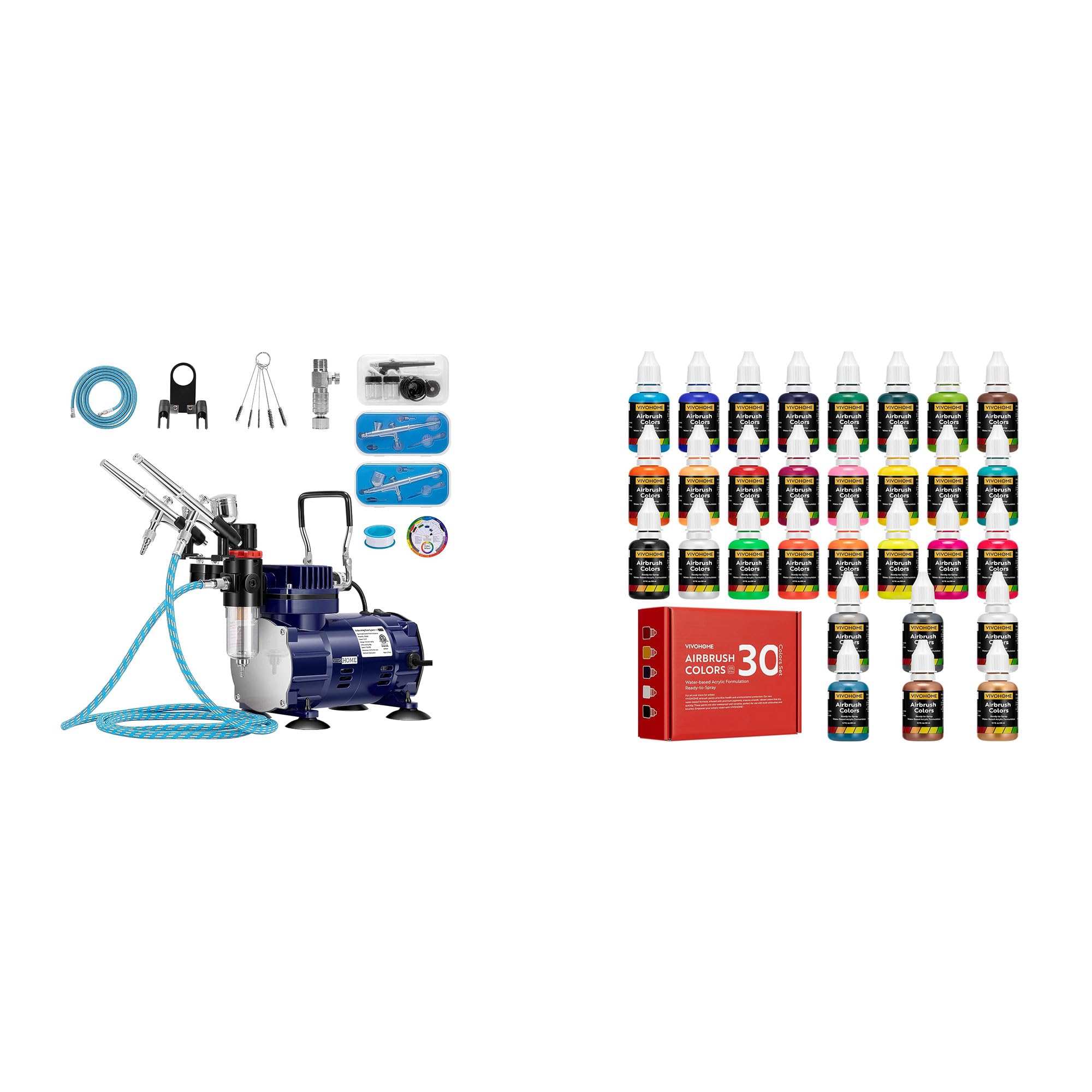 Amazon.com: VIVOHOME Airbrush Kit with Professional Air Compressor and ...