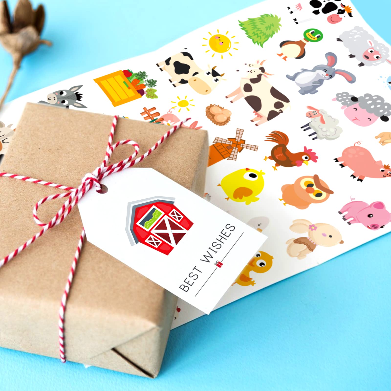 Snapklik.com : Farm Animal Stickers Cute Farm Barnyard Cow Sheep Horse ...