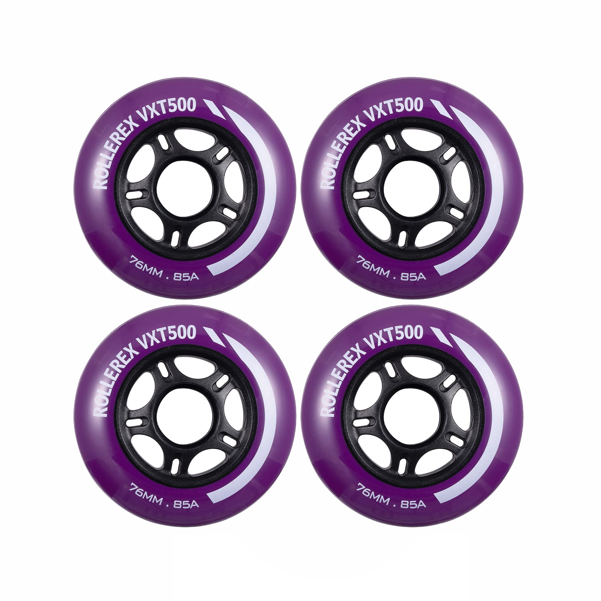 Snapklik.com : Rollerex VXT500 Inline Skate Wheels 4-Pack