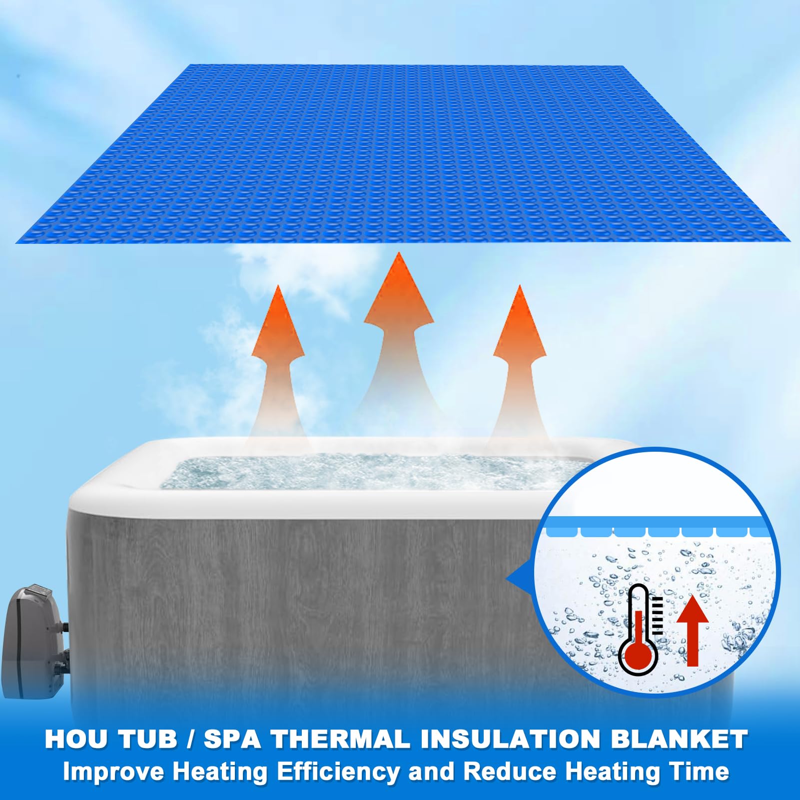 Snapklik.com : Kestnsee 4.5 X 4.5 FT Hot Tub Spa Solar Bubble Cover ...