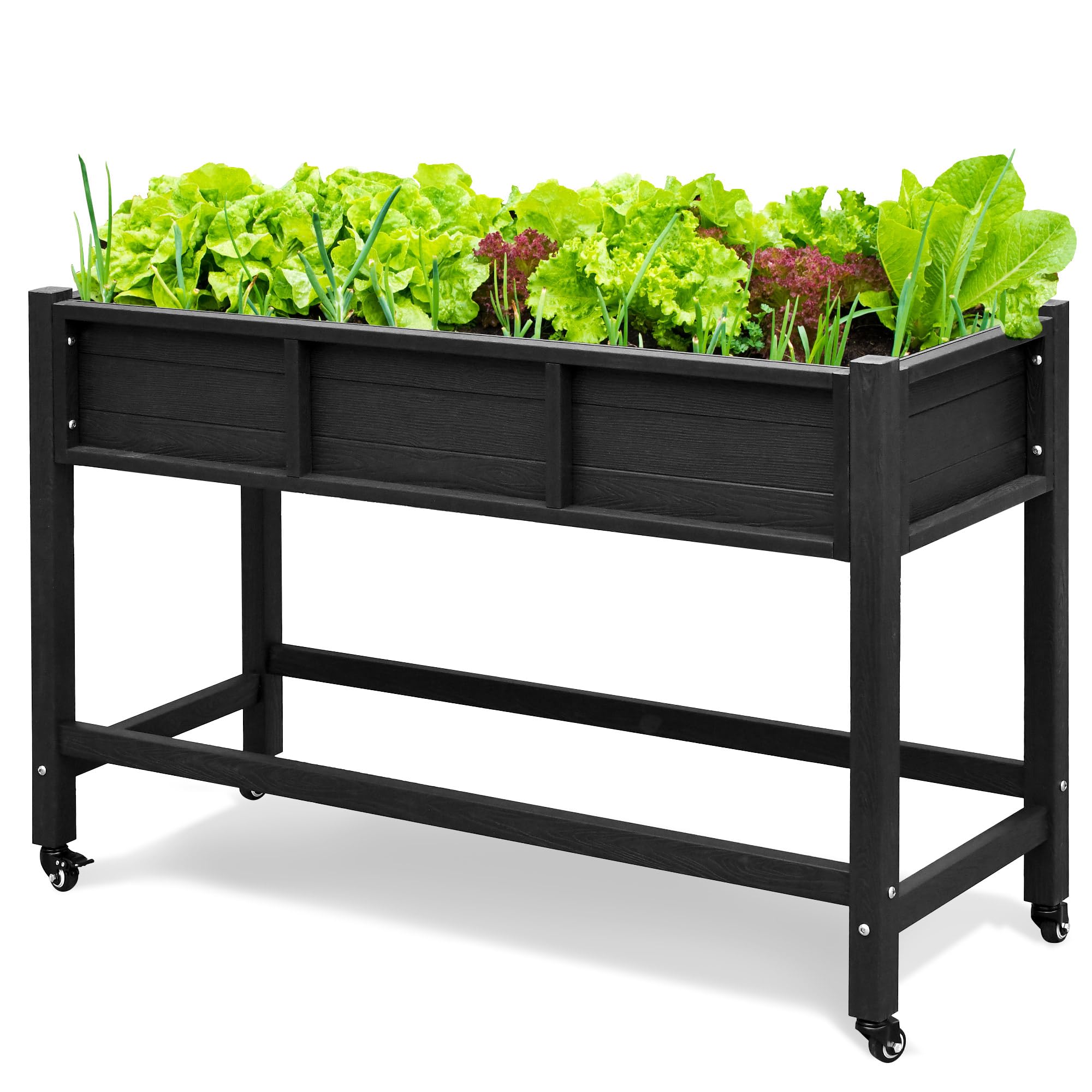 Snapklik.com : DWVO 47x18x31in Raised Garden Bed, Weather Resistant ...