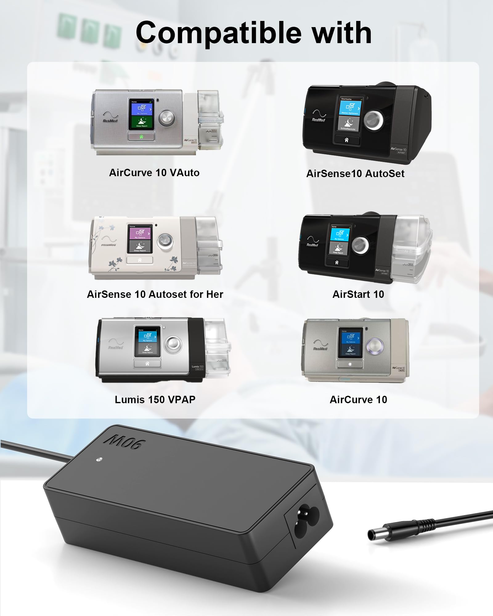 Snapklik.com : Charger Replacement Resmed Airsense 10 Power Supply For ...