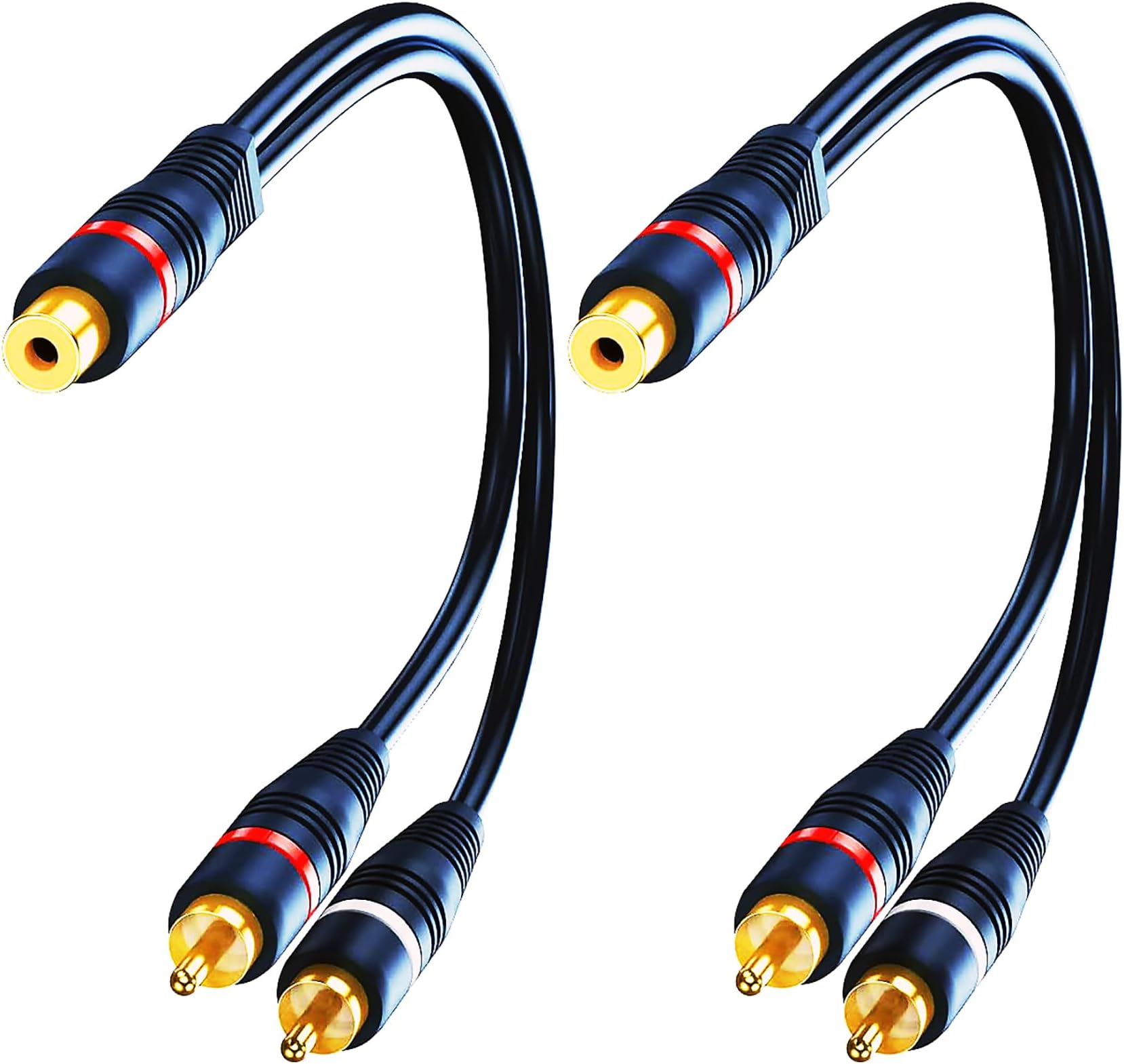 RCA Subwoofer Cable,TEKERA RCA to 2 RCA Subwoofer Cables with Oxygen ...