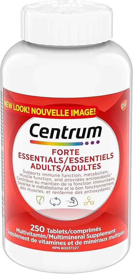 Centrum Adult Forte Essentials Mulitvitamins/Minerals Supplement for ...