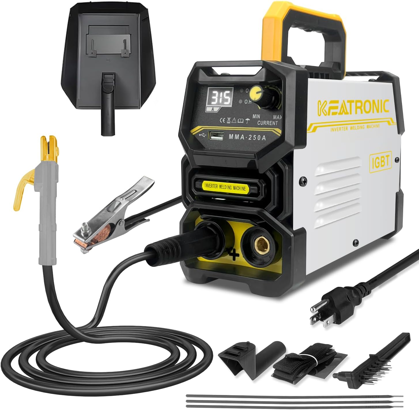 FIXITFAST Soldadora Inversora Portátil MMA-250, Máquina de Soldar con ...