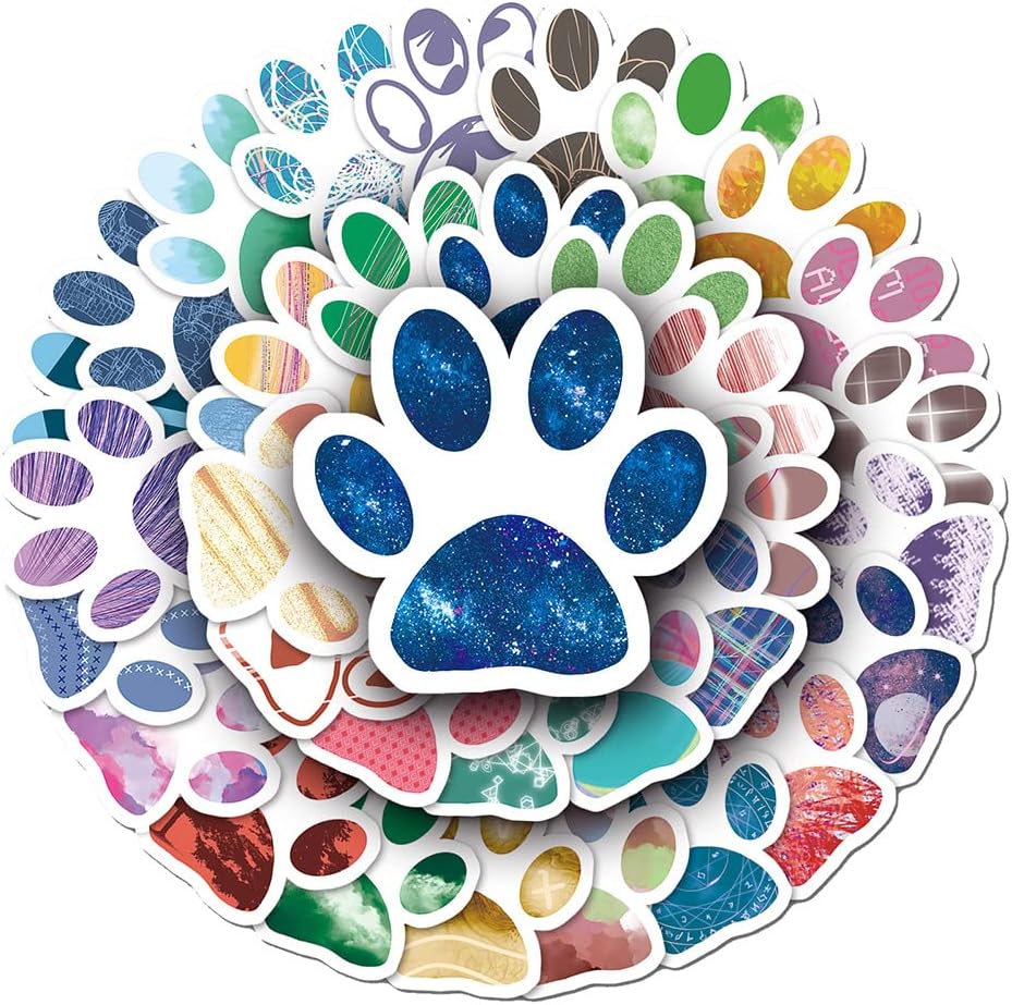 Amazon.com: Popular Dog Paw Stickers Pack for Kids Teens Boys Girls|50 ...