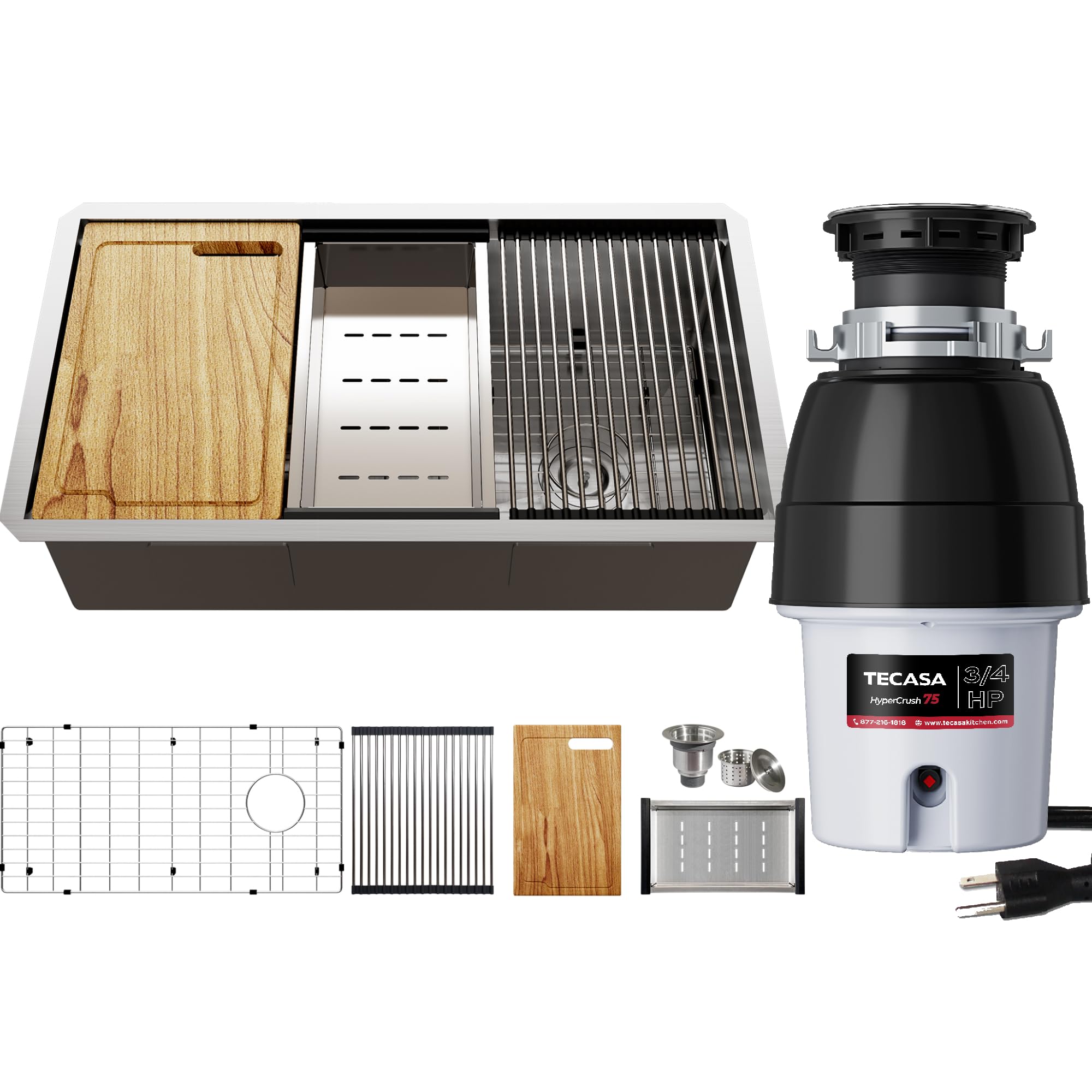 32 in Undermount Workstation TECASA Kitchen Sink and Kitchen Sink ...