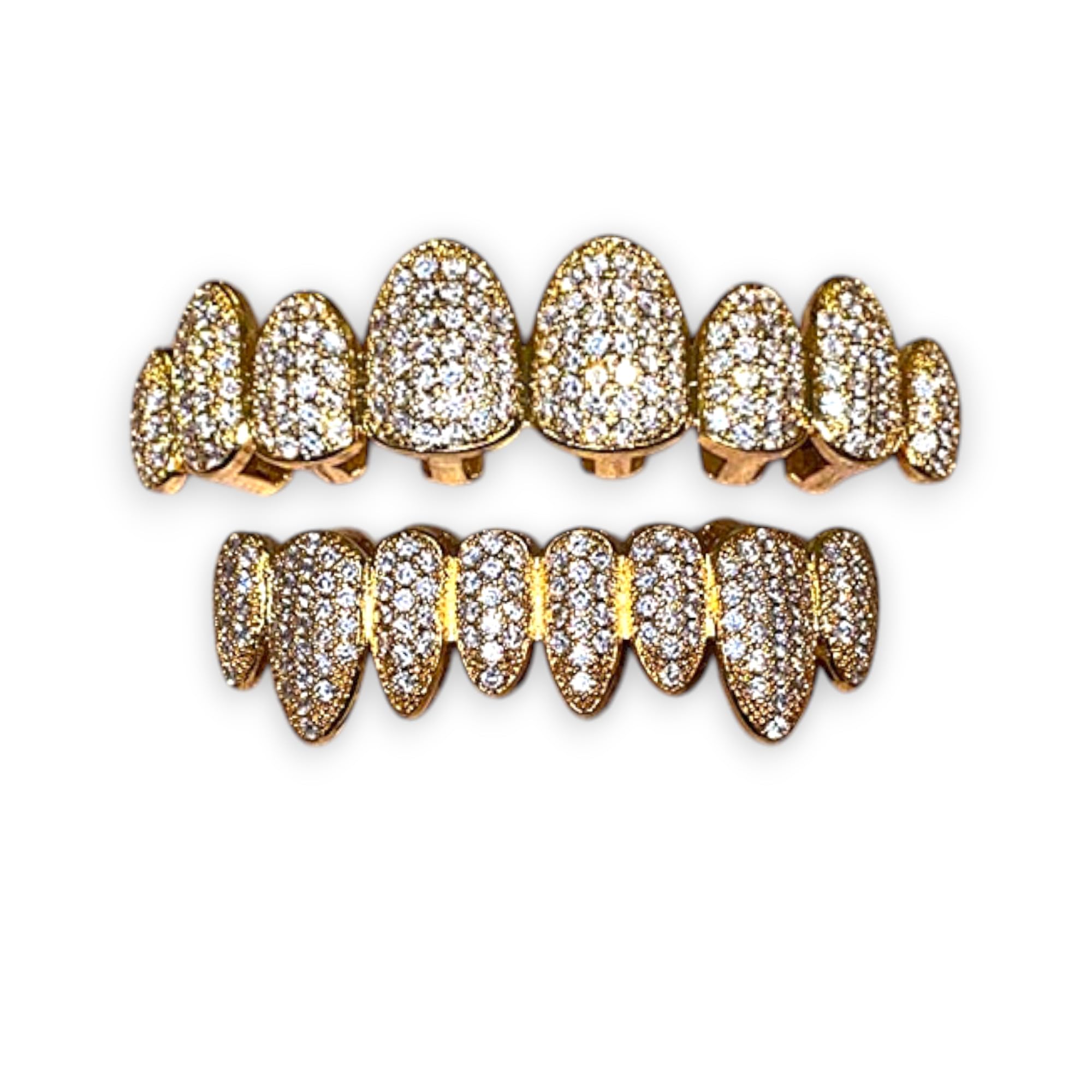 Gold Grills For Teeth Kids Diamond Grillz For Men 14k White Joker Gold ...