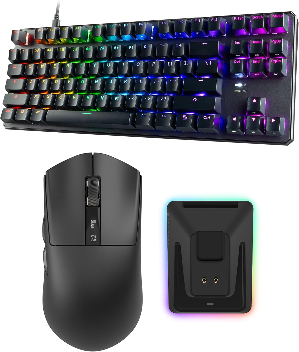Amazon.com: Tecware Phantom+ 87 Mechanical Keyboard & EX1 Lightweight ...