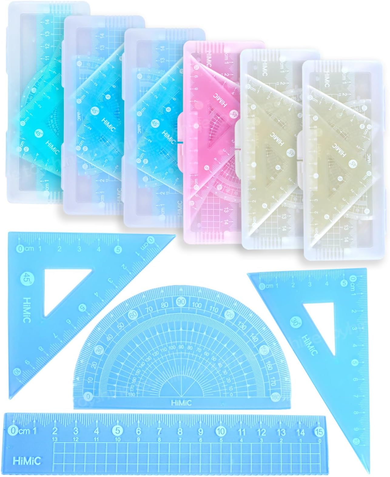 Toyshine Set of 6 Packs Protractor and Ruler Geometry kit | straight ...