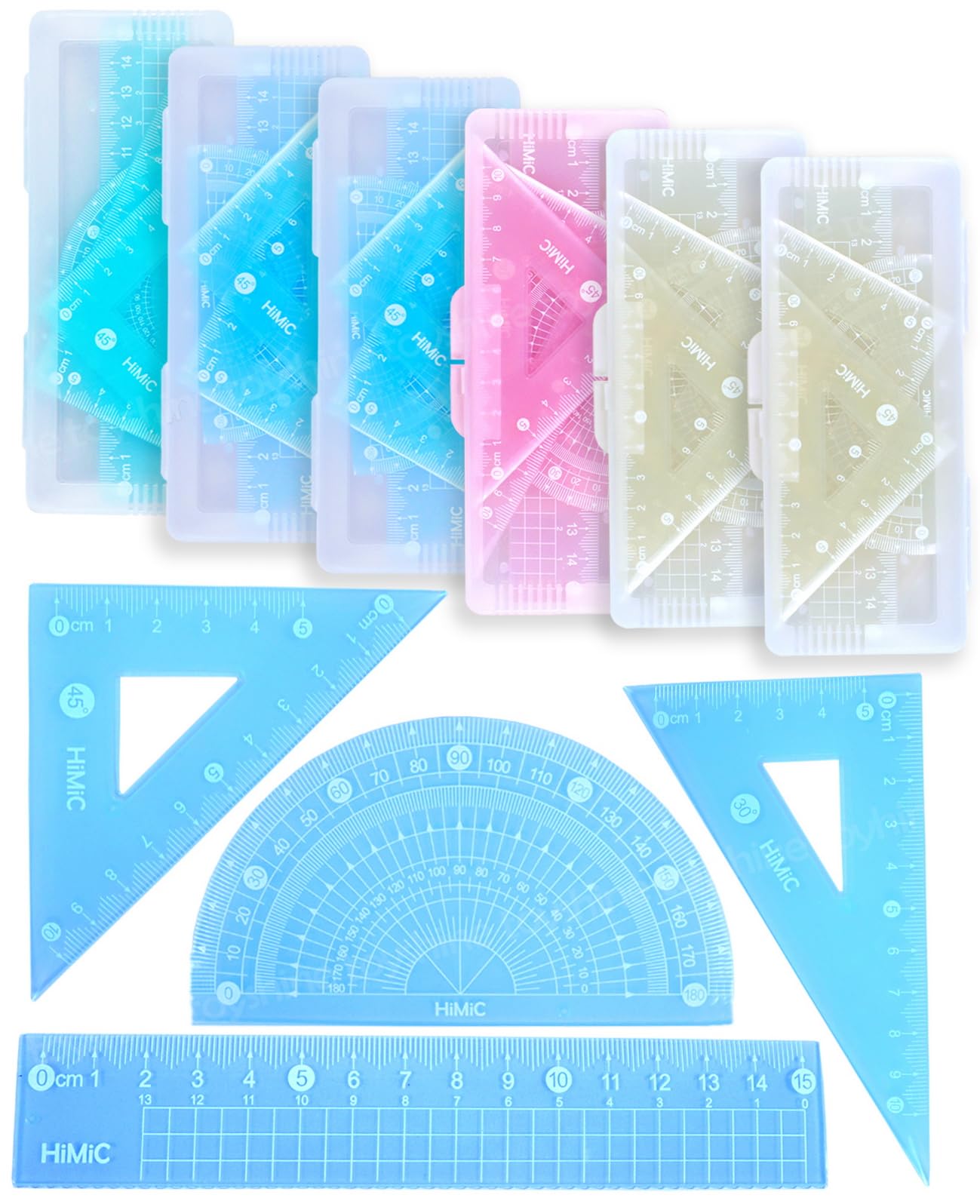 Toyshine Set of 6 Packs Protractor and Ruler Geometry kit | straight ...